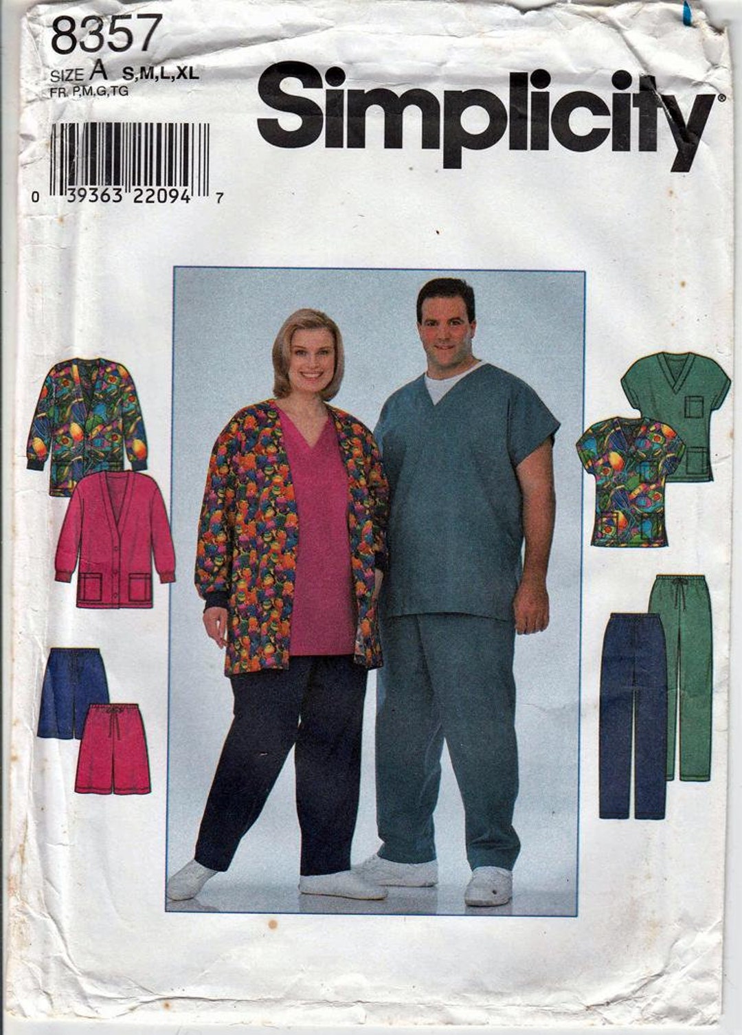 Scrub Top, Jacket, Pants, or Shorts Women's and Men's Size S, M, L, XL ...