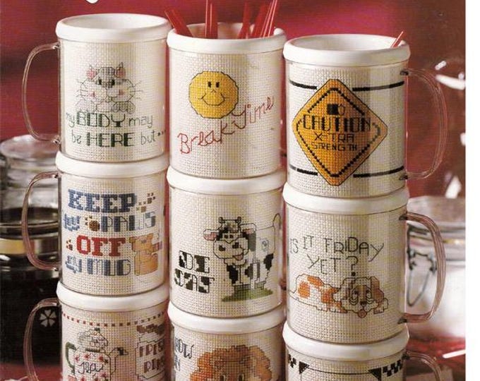 Mugs for All Reasons Cross Stitch Pattern Leaflet Leisure Arts 2121 - Etsy