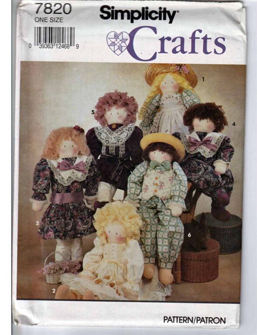 22 Inch Doll and Wardrobe / Original Simplicity Crafts Uncut Sewing ...