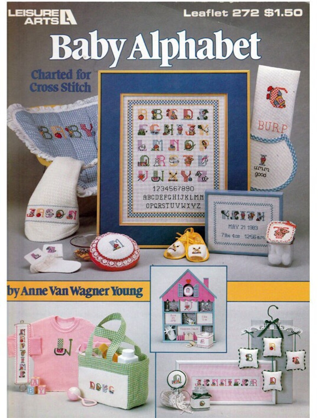 Baby Alphabet Cross Stitch Pattern Book Leisure Arts 272 - Etsy