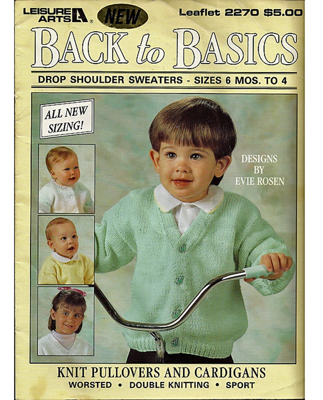 Back to Basics Drop Shoulder Sweaters to Knit Pattern Book Leisure Arts ...