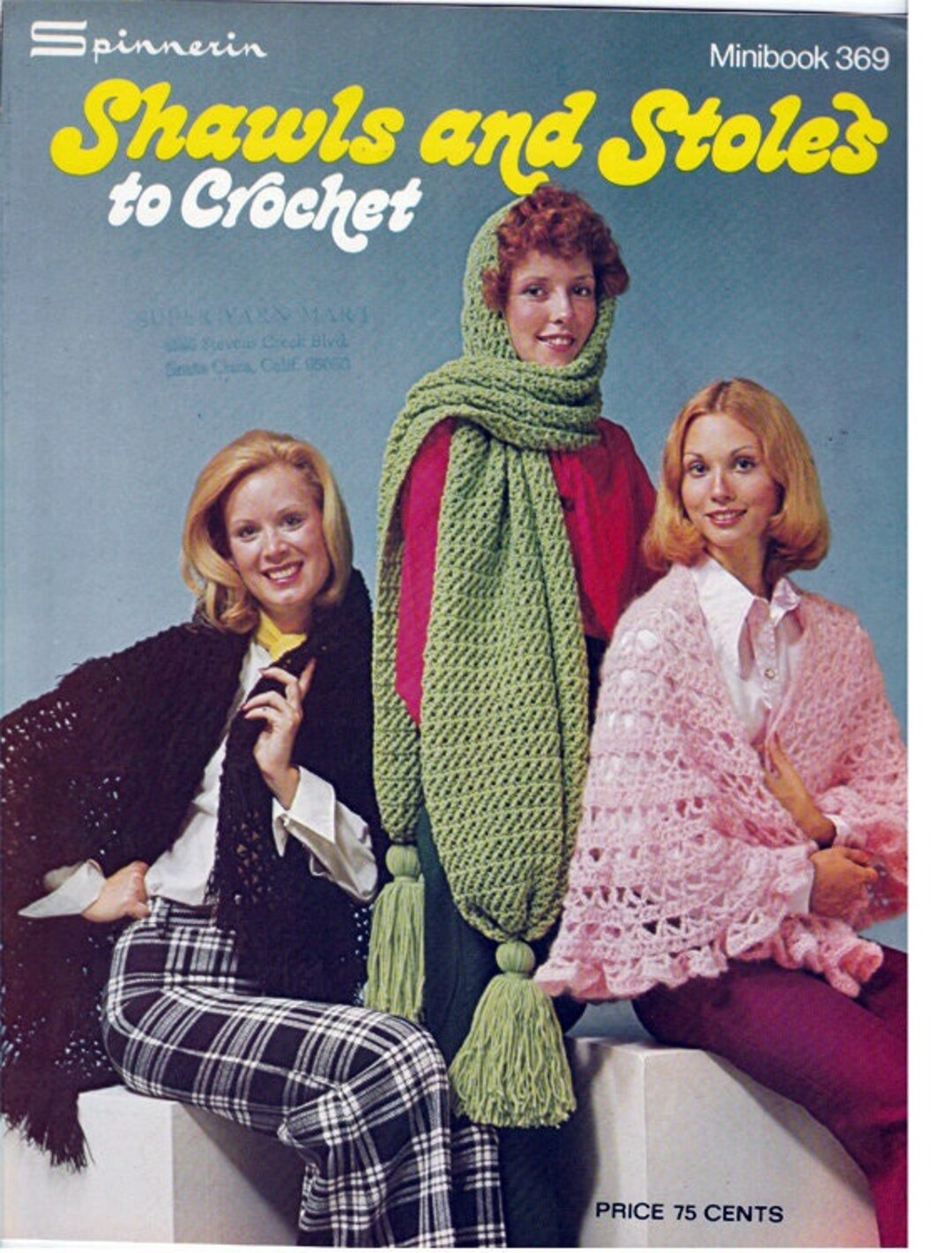 Shawls and Stoles to Crochet Pattern Book Spinnerin 369 - Etsy