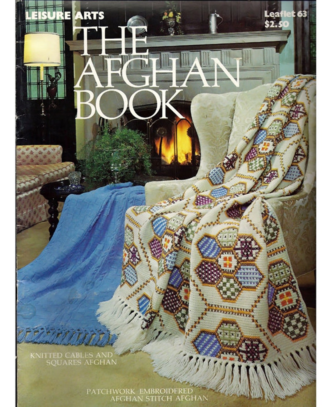 The Afghan Book to Knit and Crochet Pattern Book Leisure Arts Leaflet ...