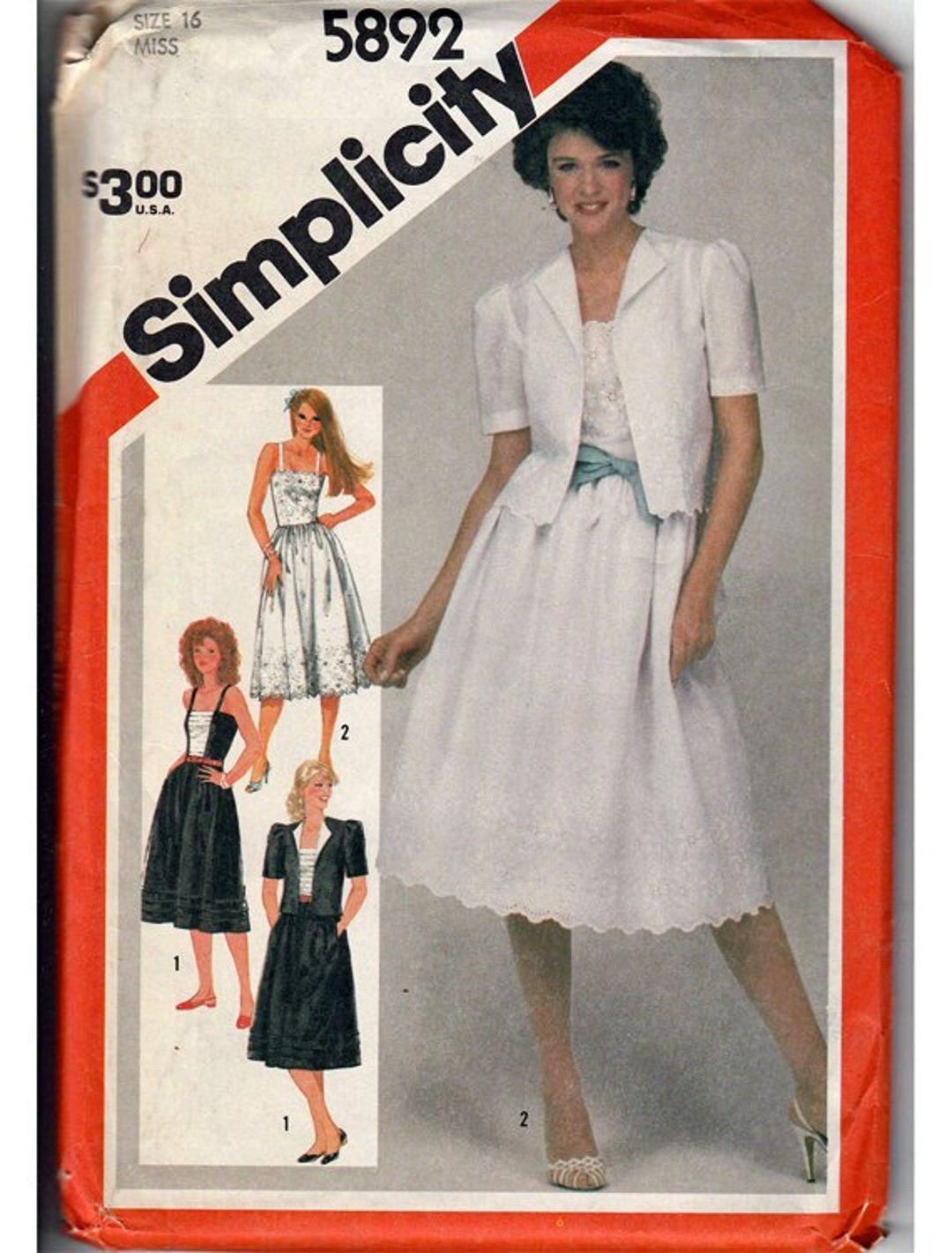 Fitted Sundresses and Unlined Jacket Size16 / Original Simplicity Uncut ...