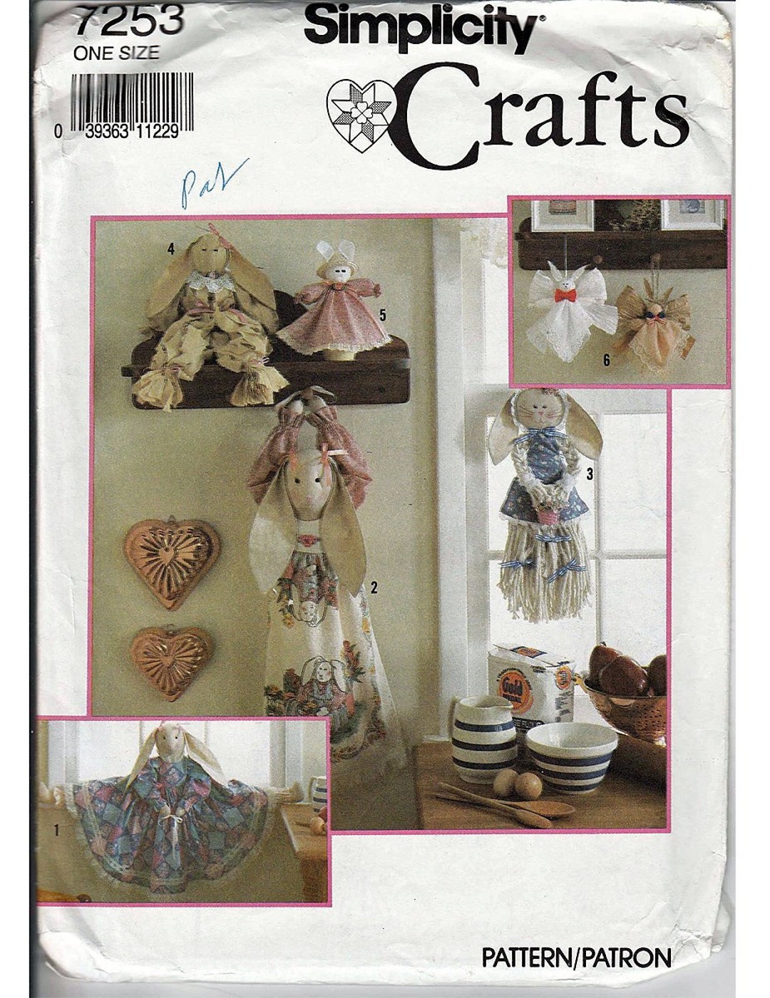 Bunny Bazaar Items / Original Simplicity Uncut Sewing Pattern 7253 - Etsy