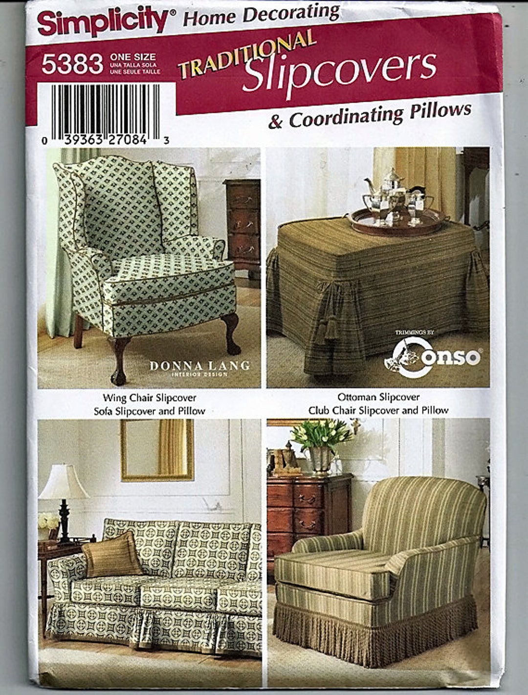 Traditional Slipcovers / Original Simplicity Home Decorating Uncut ...