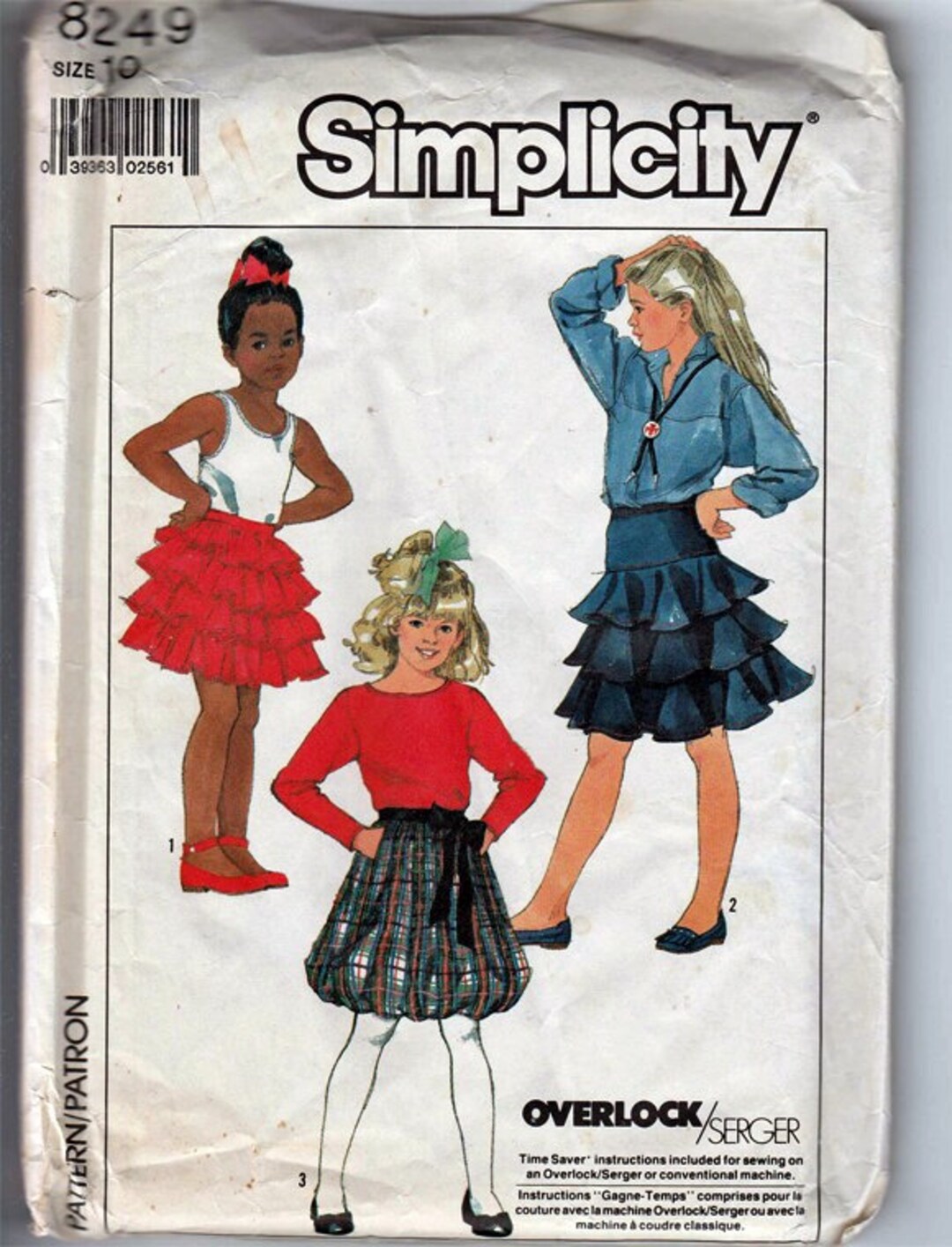 Skirts in Two Lengths Girls Size 10 / Original Simplicity Uncut Sewing ...