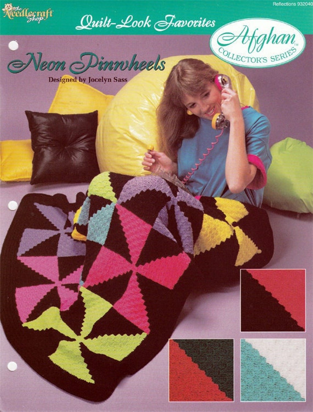 Neon Pinwheels Afghan Collector's Series Crochet Pattern the ...