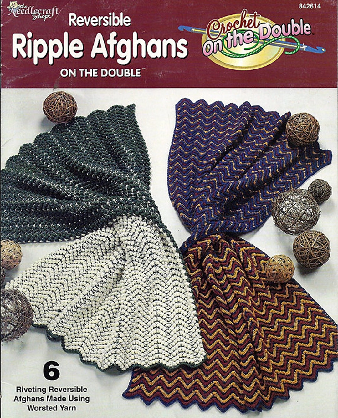 Reversible Ripple Afghans on the Double / Crochet Pattern Book - Etsy