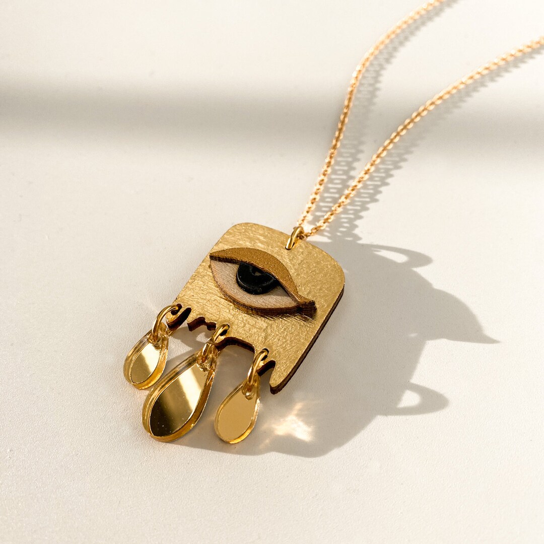Oracle Necklace, Gold Eye Jewellery - Etsy