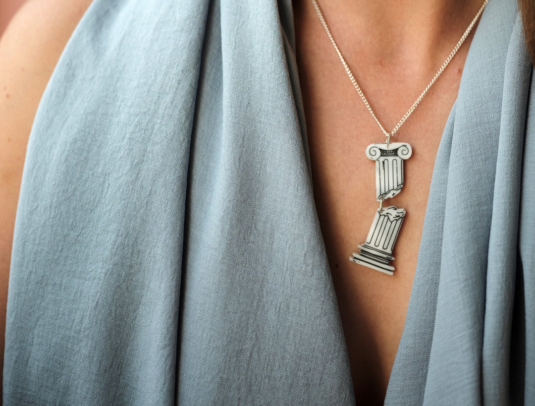 Crumbling Ionic Column Necklace - Etsy