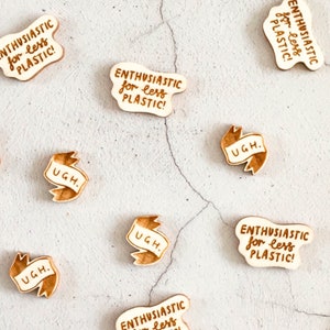 UGH Mini Wooden Pin - Etsy UK