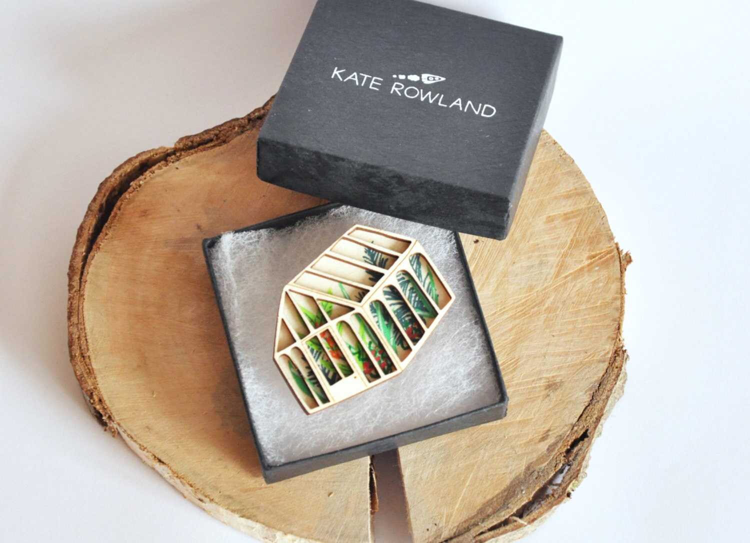 Tropical Jungle Greenhouse Brooch - Etsy