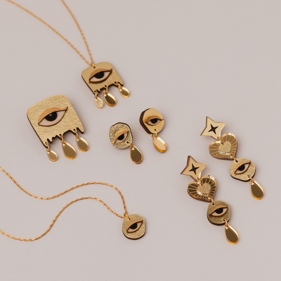 Oracle Necklace, Gold Eye Jewellery - Etsy