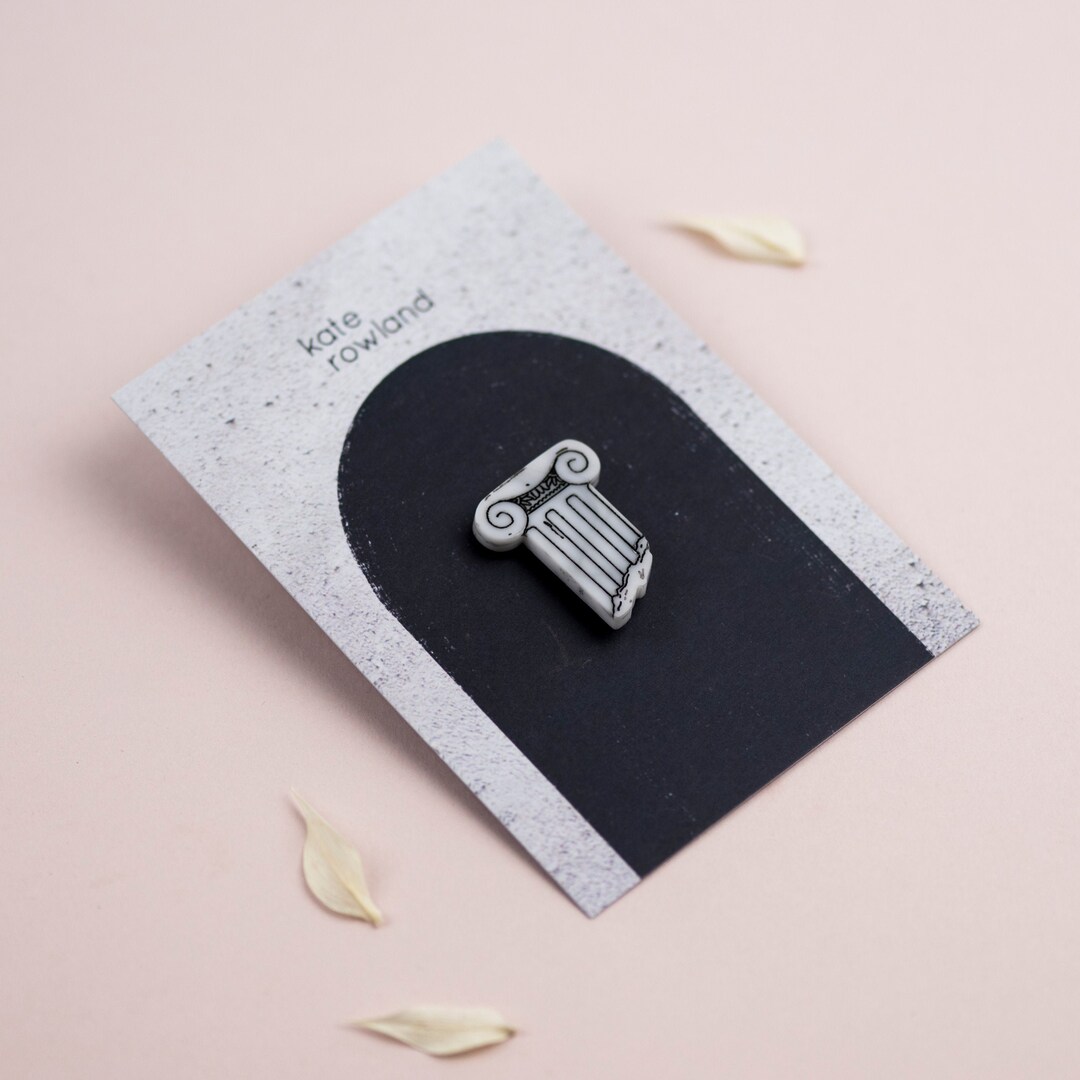 Crumbling Ionic Column Pin - Etsy
