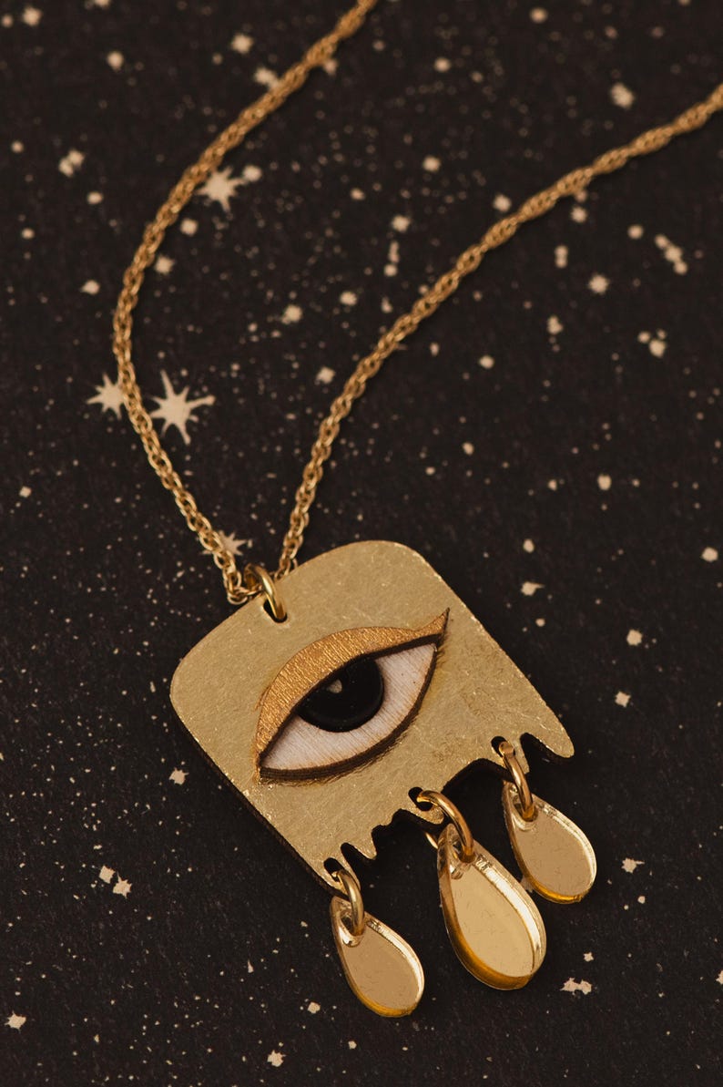 Oracle Necklace, Gold Eye Jewellery - Etsy