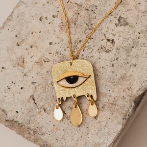 Oracle Necklace, Gold Eye Jewellery - Etsy