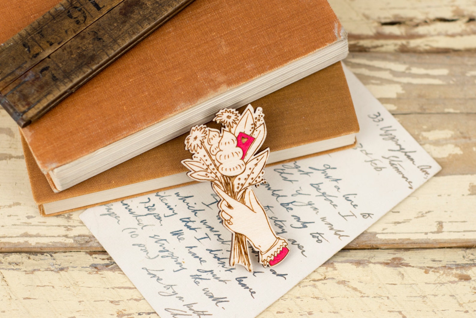 Love Letter Bouquet Brooch - Etsy