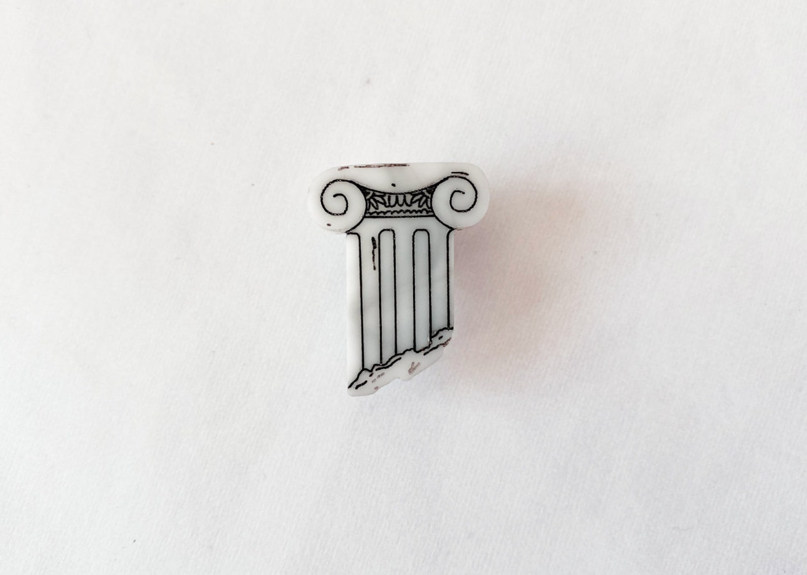 Crumbling Ionic Column Pin - Etsy