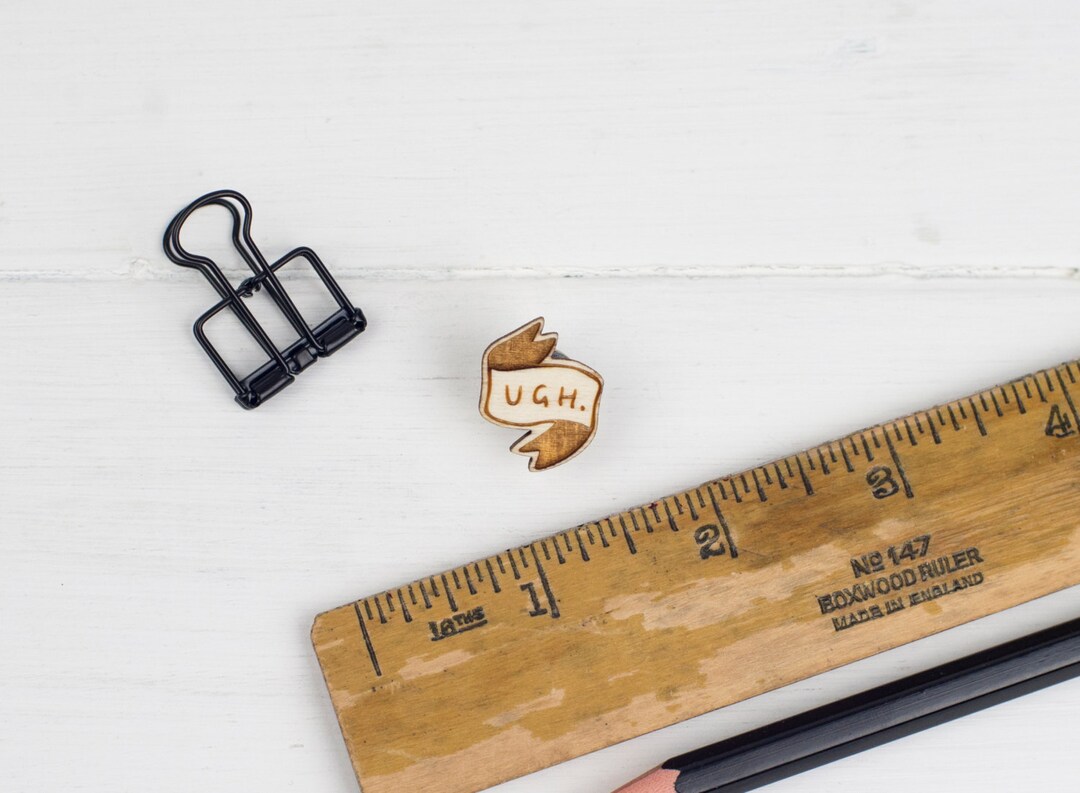UGH Mini Wooden Pin - Etsy UK