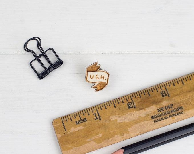 UGH Mini Wooden Pin - Etsy