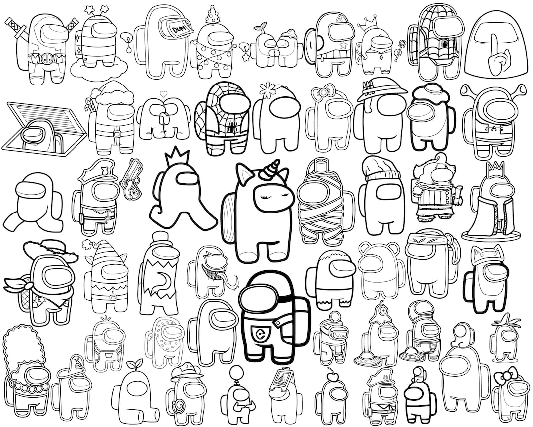 Among Us SVG Bundle | 53 Designs Crewmates, Impostors & Space Game ...