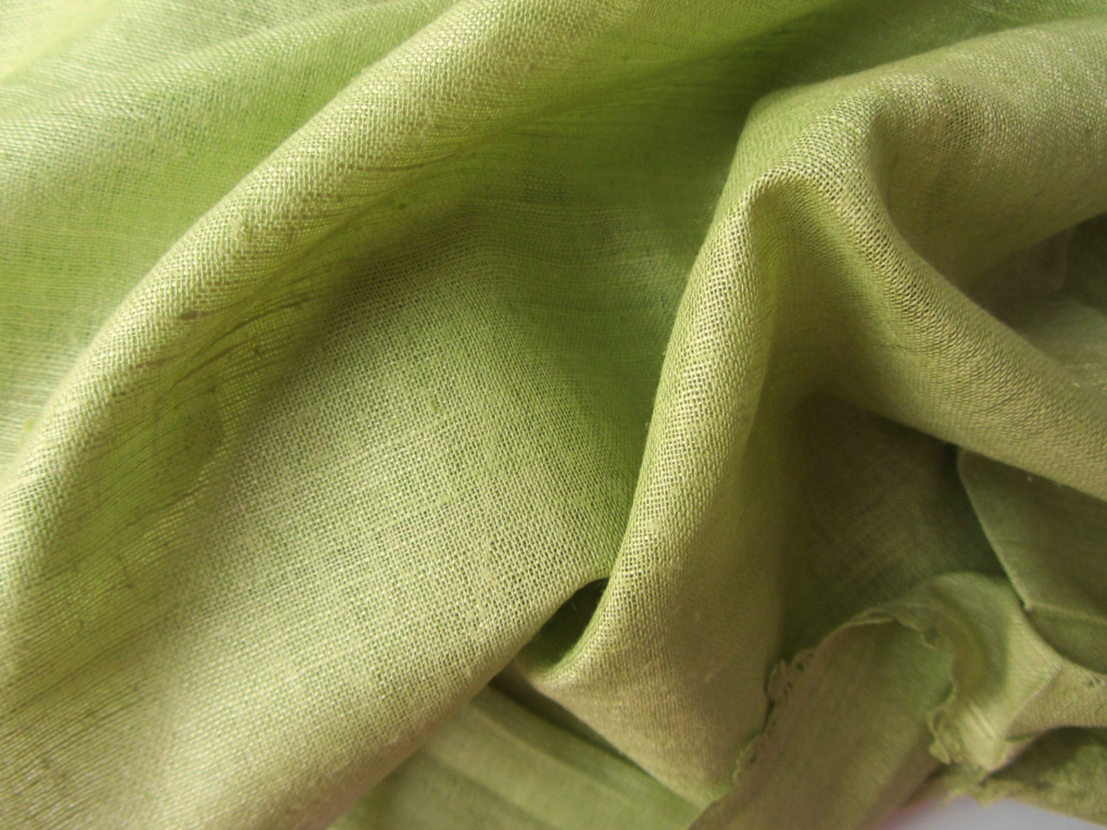 Apple Green Thin Handloom Silk Fabric Number 810 1/4 Yard - Etsy