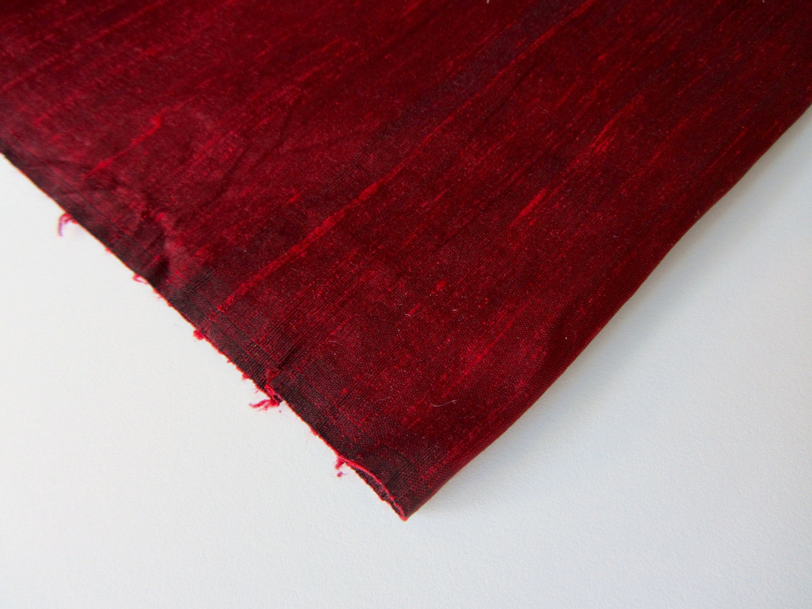 Wine Red Wedding Bridal Shantung Raw Silk Fabric Number 1-108 - 1/4 ...