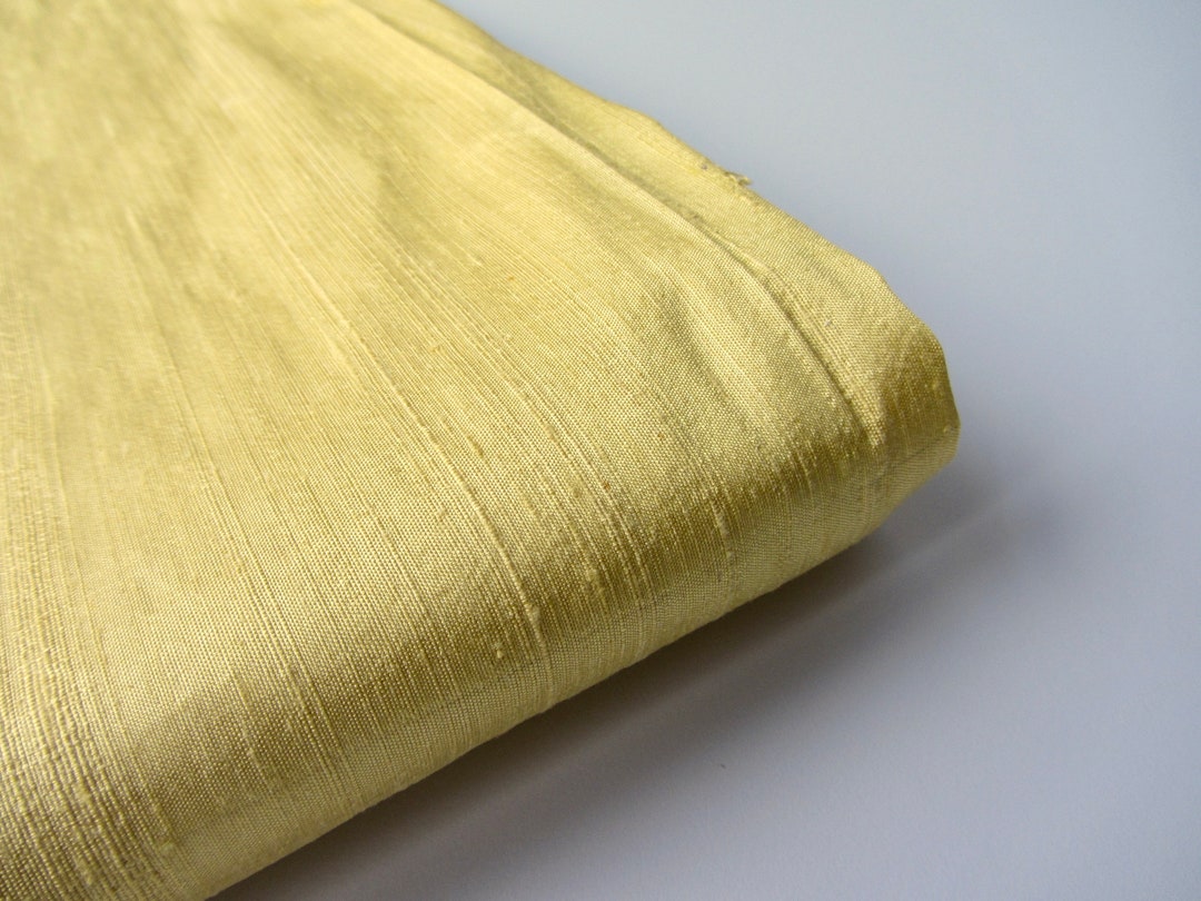 Yellow Shantung Raw Silk Fabric: Indian Wedding Dress Material Nr. 954 ...