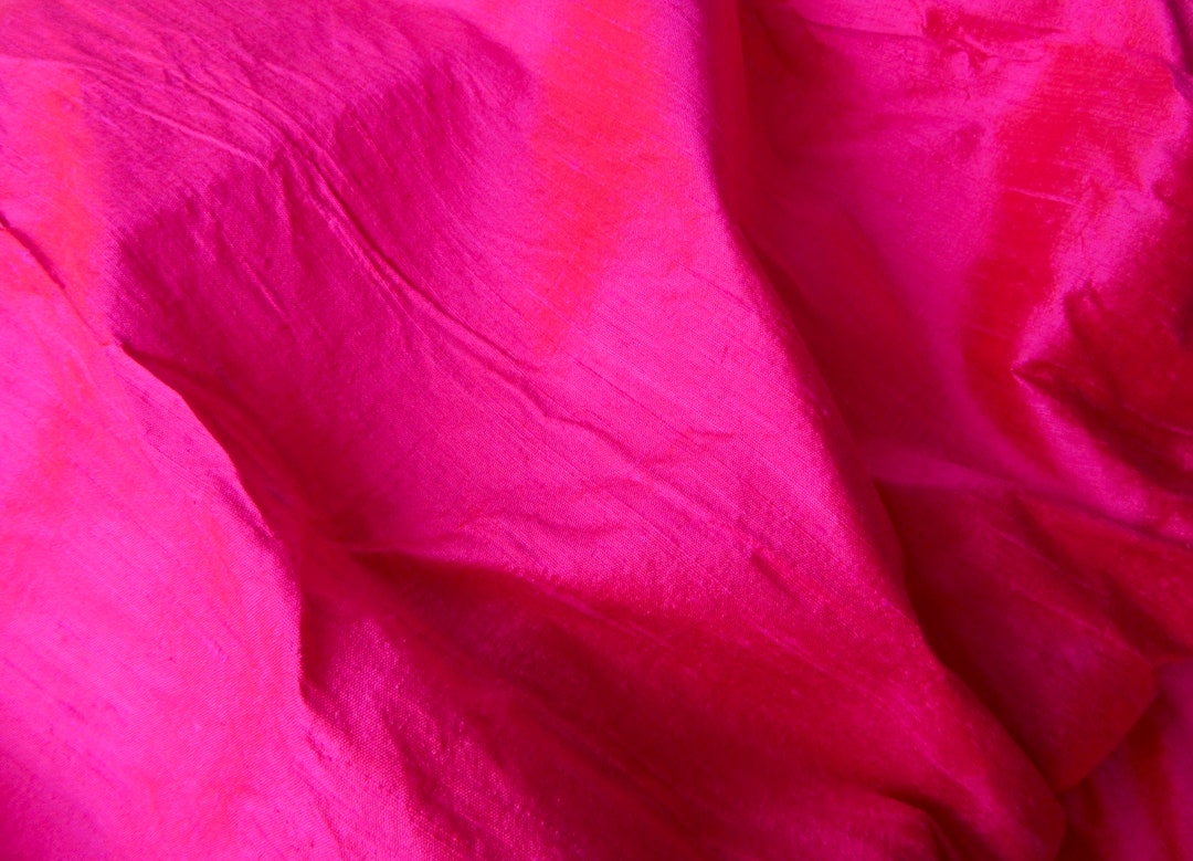 Hot Pink Shantung Raw Silk India Fabric Nr 952 per Yard or Meter - Etsy