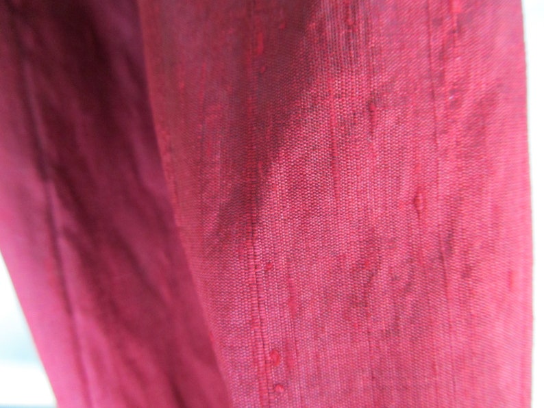 Wine Red Wedding Bridal Shantung Raw Silk Fabric Number 1-108 - 1/4 ...
