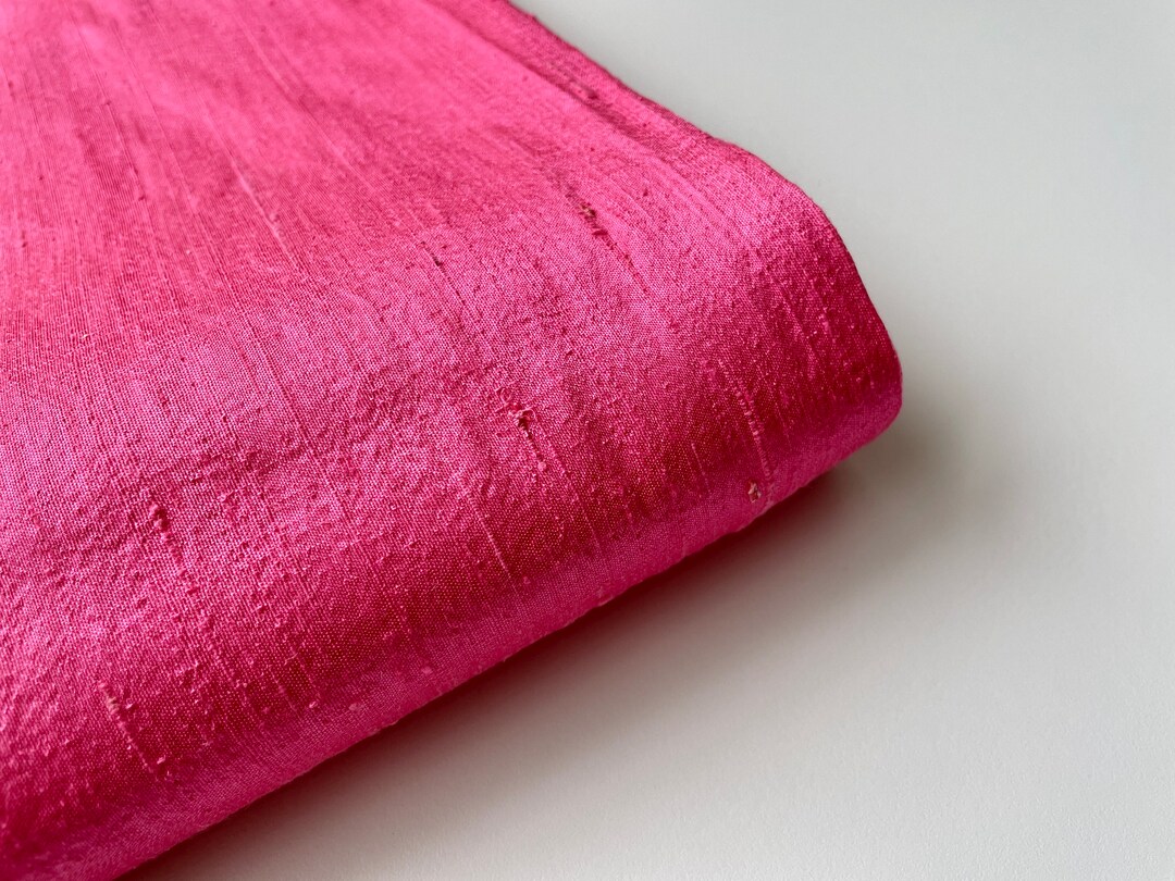 Candy Pink Shantung Raw Silk India Fabric Nr 994 1/4 Yard - Fat Quarter ...
