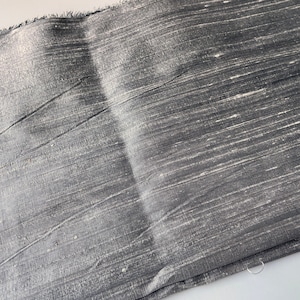 Gray Wedding Bridal Shantung Raw Silk Fabric Number 963 - 1/4 Yard ...
