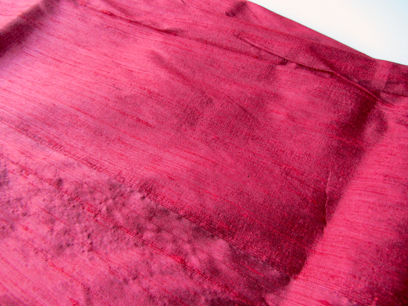 Wine Red Wedding Bridal Shantung Raw Silk Fabric Number 1-108 - 1/4 ...