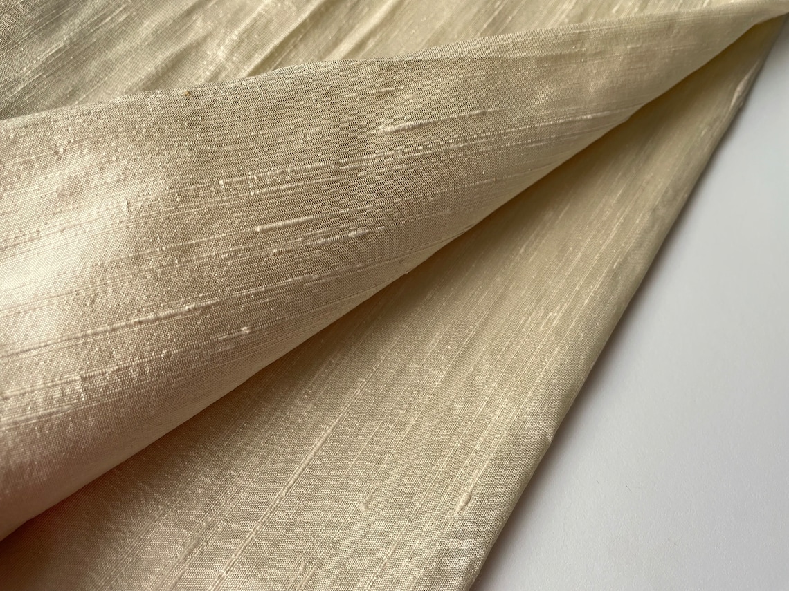 Tissu de soie brute de mariage shantung en or beige clair - Etsy France