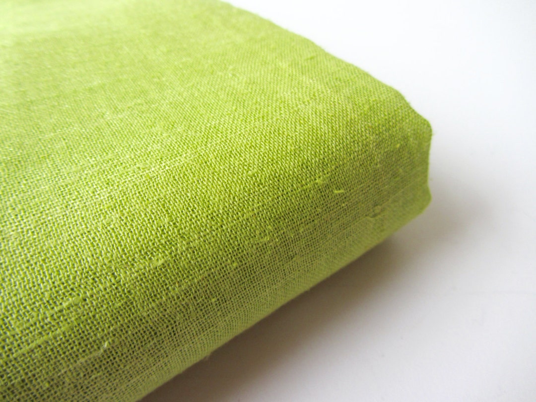 Apple Green Thin Handloom Silk Fabric Number 810D - 1/4 Yard | Fat ...