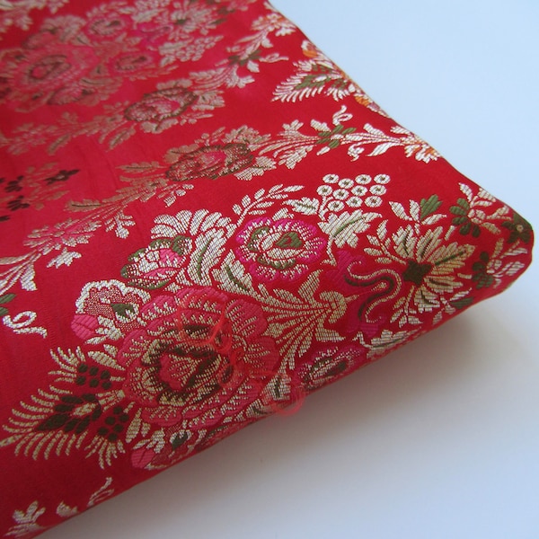Red Gold Fabric - Etsy