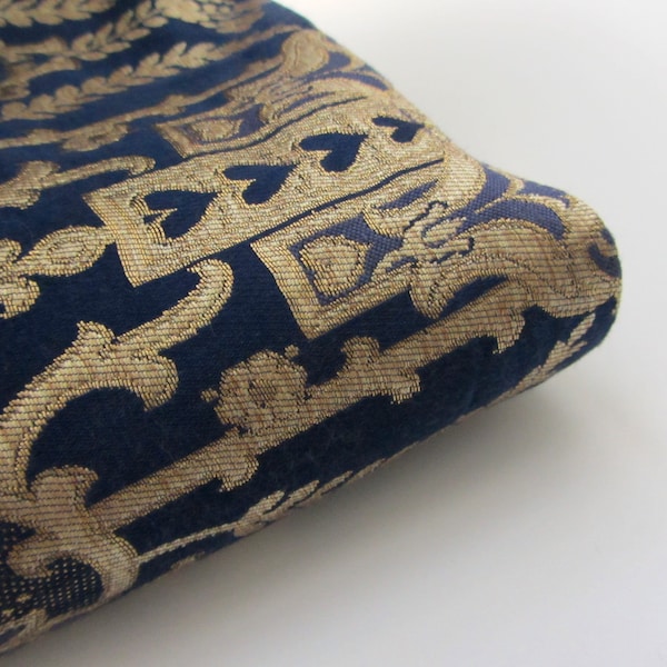 Navy and Gold Fabric - Etsy