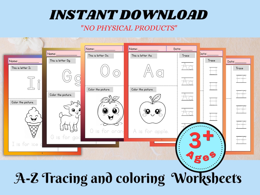 A-Z Alphabet Phonics Worksheets | Letter Tracing & Coloring Pages ...