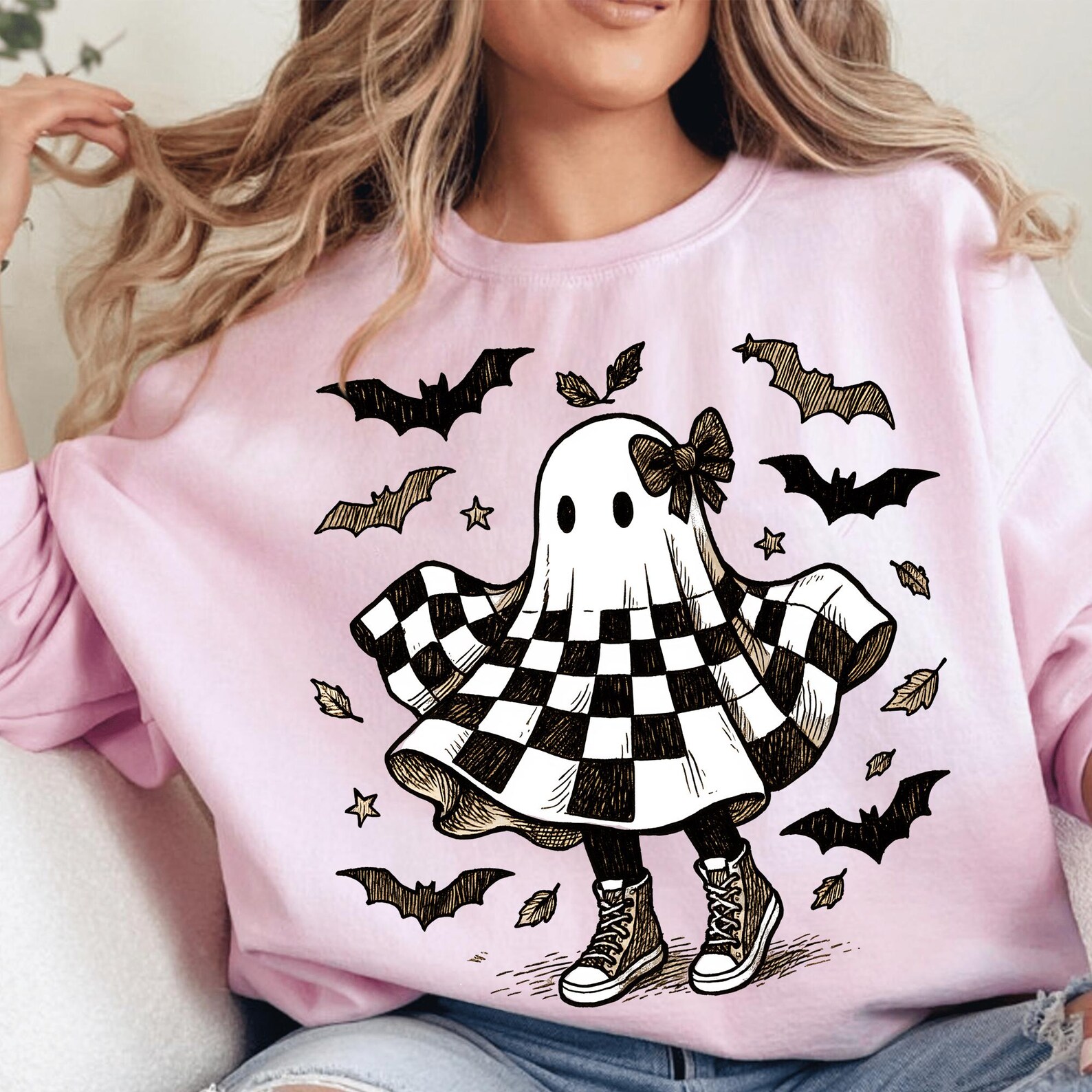 Halloween Ghost Dance Bow Png, Coquette Bow Halloween Png, Retro ...