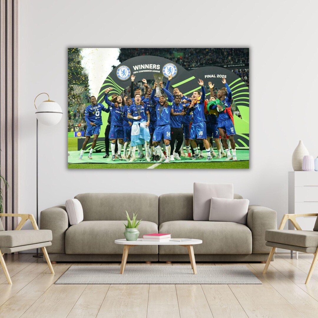 2025 UEFA CONFERENCE LEAGUE Champions Chelsea Poster Canvas, Cole ...