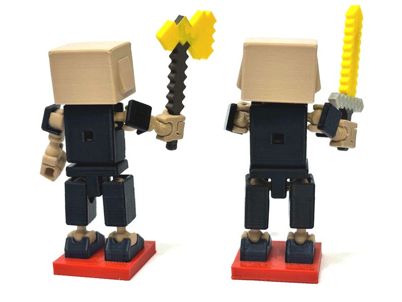 The Piglin Minecraft-inspired 3D Printed Action Figure With Moving ...