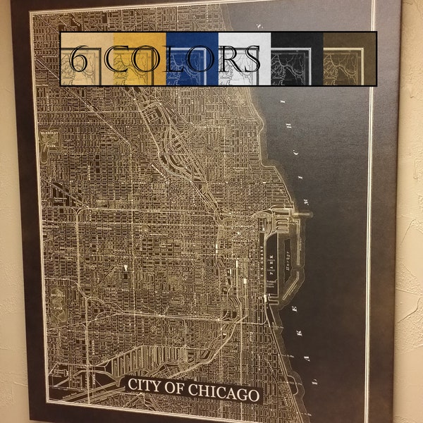 Chicago Vintage Map - Etsy