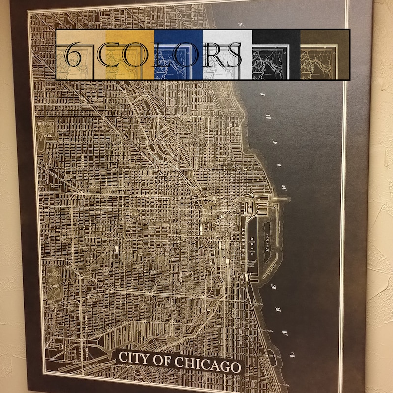 Chicago Vintage Map - Etsy