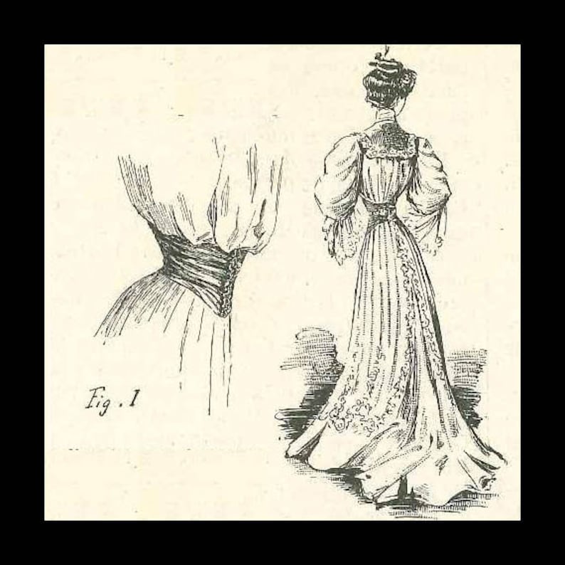 Corset Belt Pattern INSTANT Download EDWARDIAN Printable Pdf Antique ...