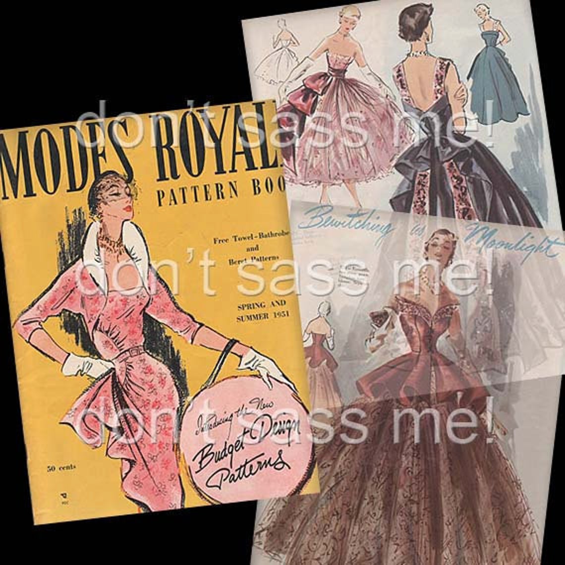 1950s Digital Download Vintage MODES ROYALE Pattern Catalog - 25 Pages ...