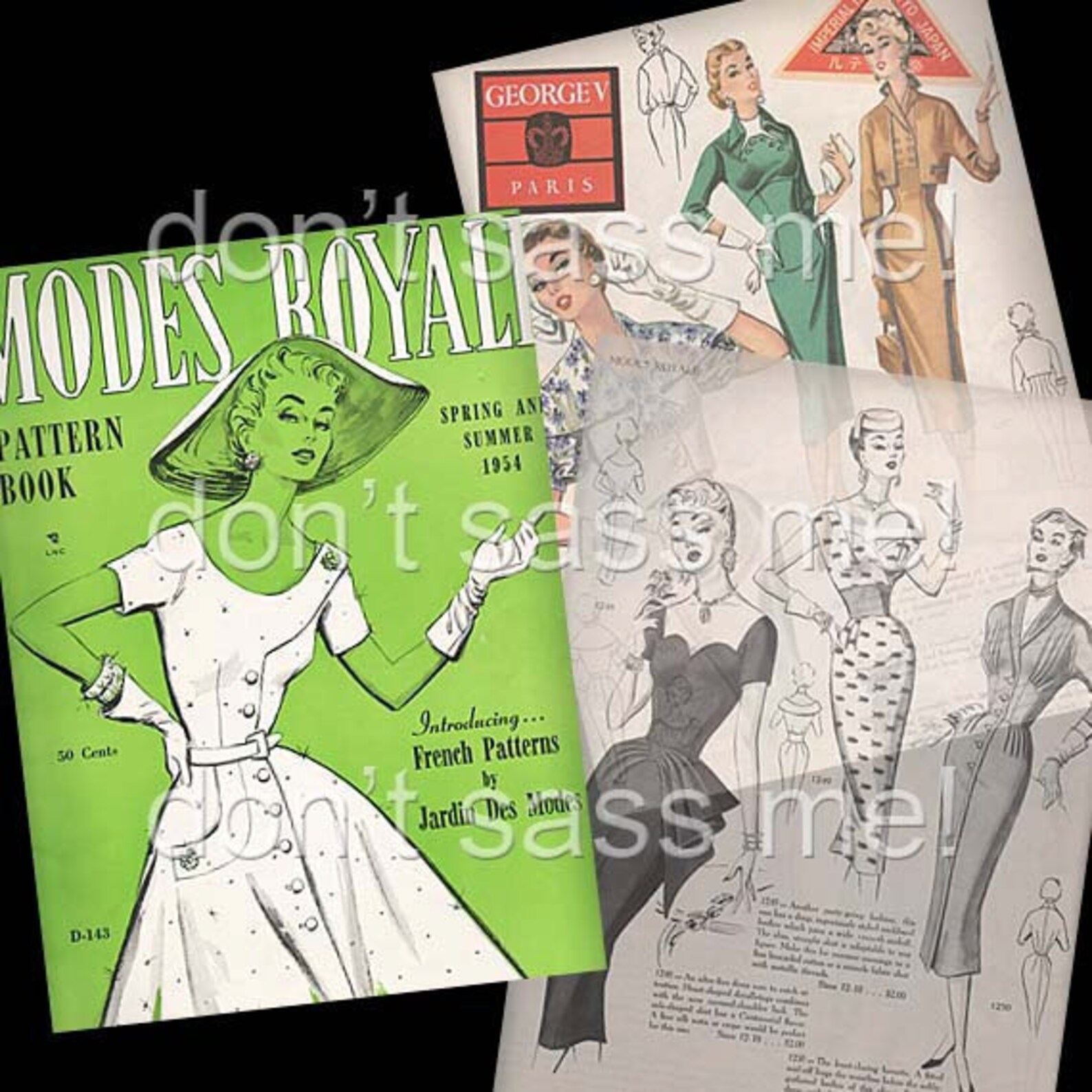 1950s Digital Download Vintage MODES ROYALE Pattern Catalog - 27 Pages ...