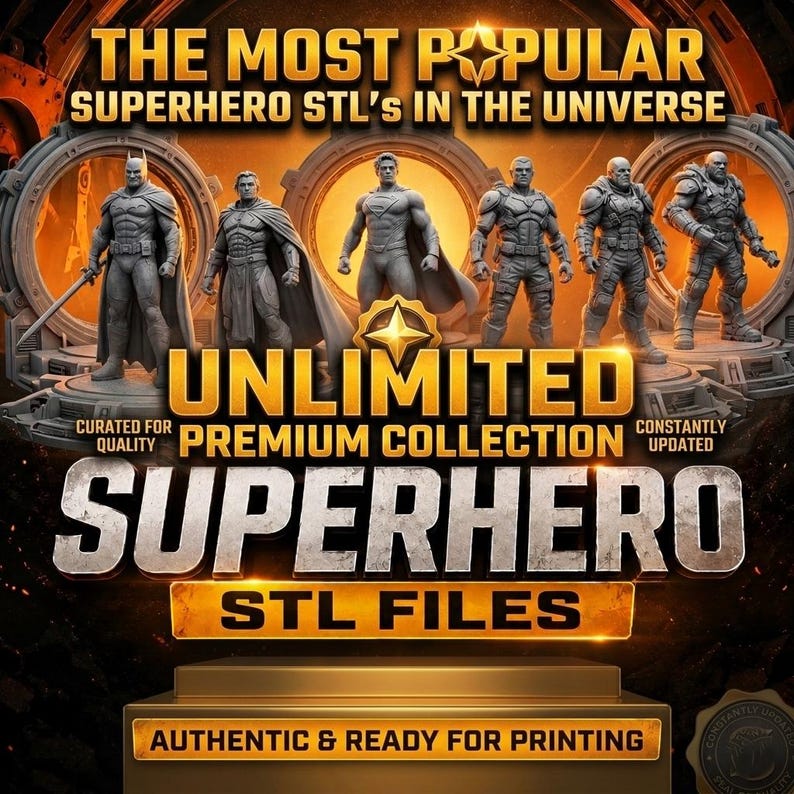 5000+ Superhero STL Mega Pack | 3D Printable Hero Figures | Models ...