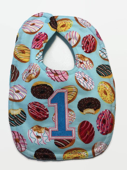 Doughnut 1st Birthday Bib Cake Smash Bibs Baby's First | Etsy