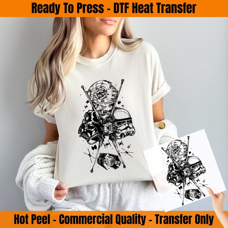 Disney Star Wars Characters DTF Heat Transfer, Galaxy's Edge Ready to ...